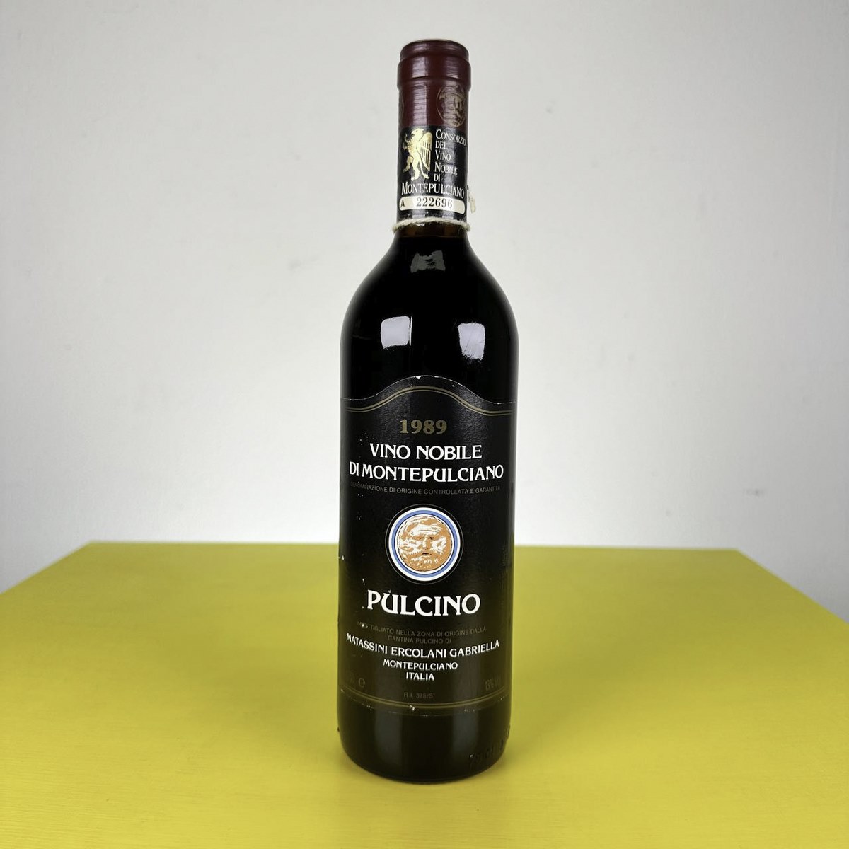 bottiglia vino nobile montepulciano pulcino 1989 da collezione ...